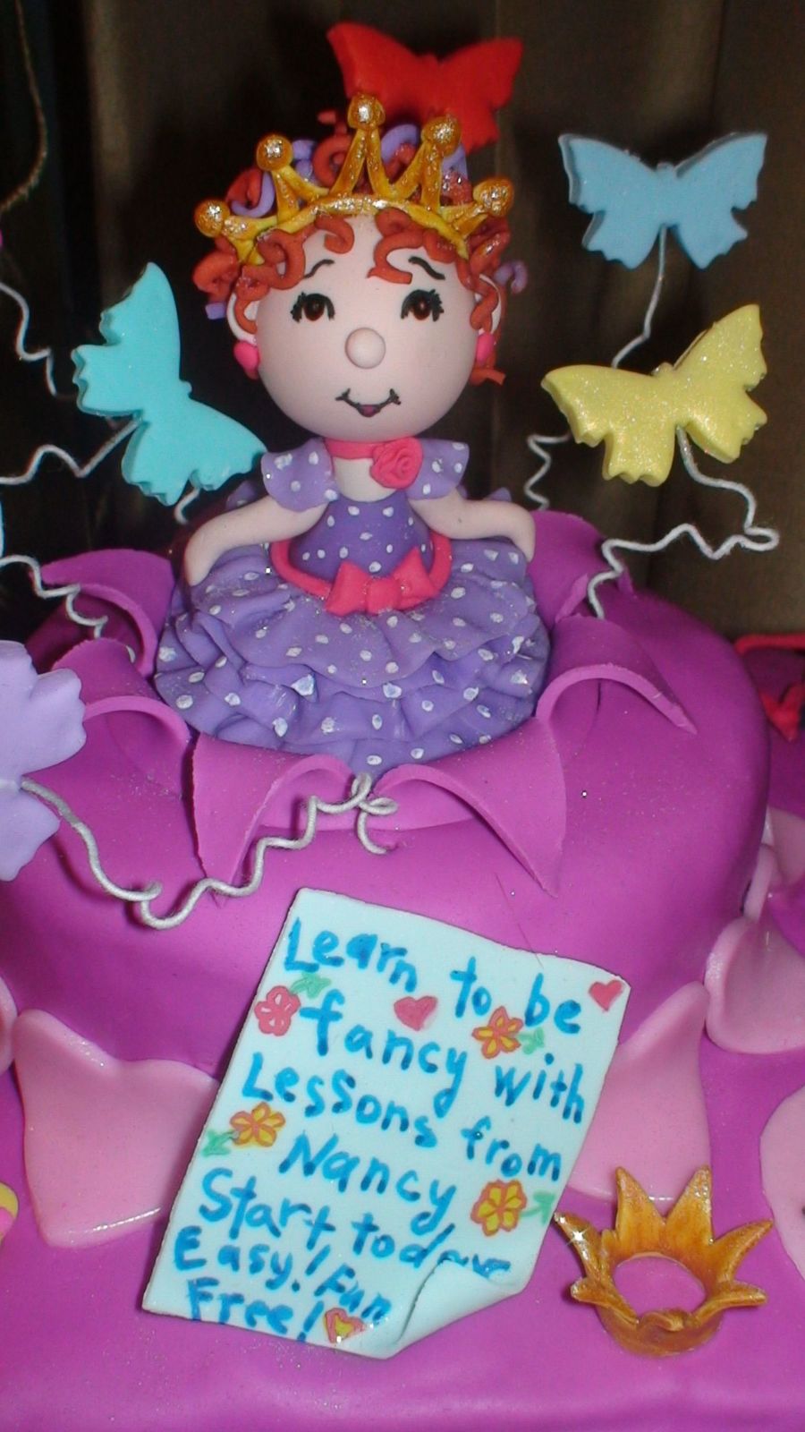 Fancy Nancy Birthday Cake - CakeCentral.com