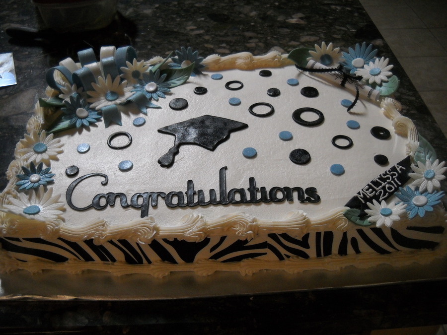 12X18 Graduation Cake - CakeCentral.com