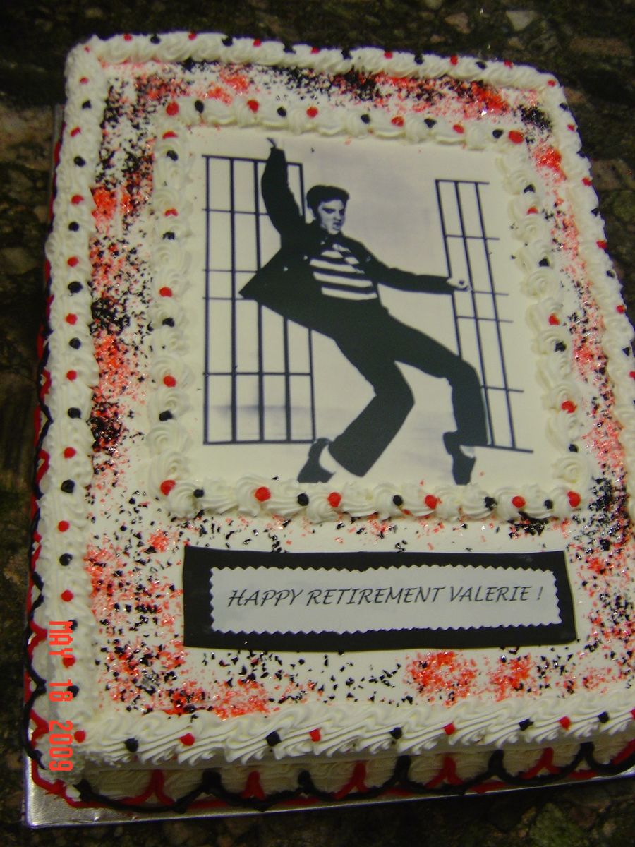 Elvis Retirement Cake - CakeCentral.com