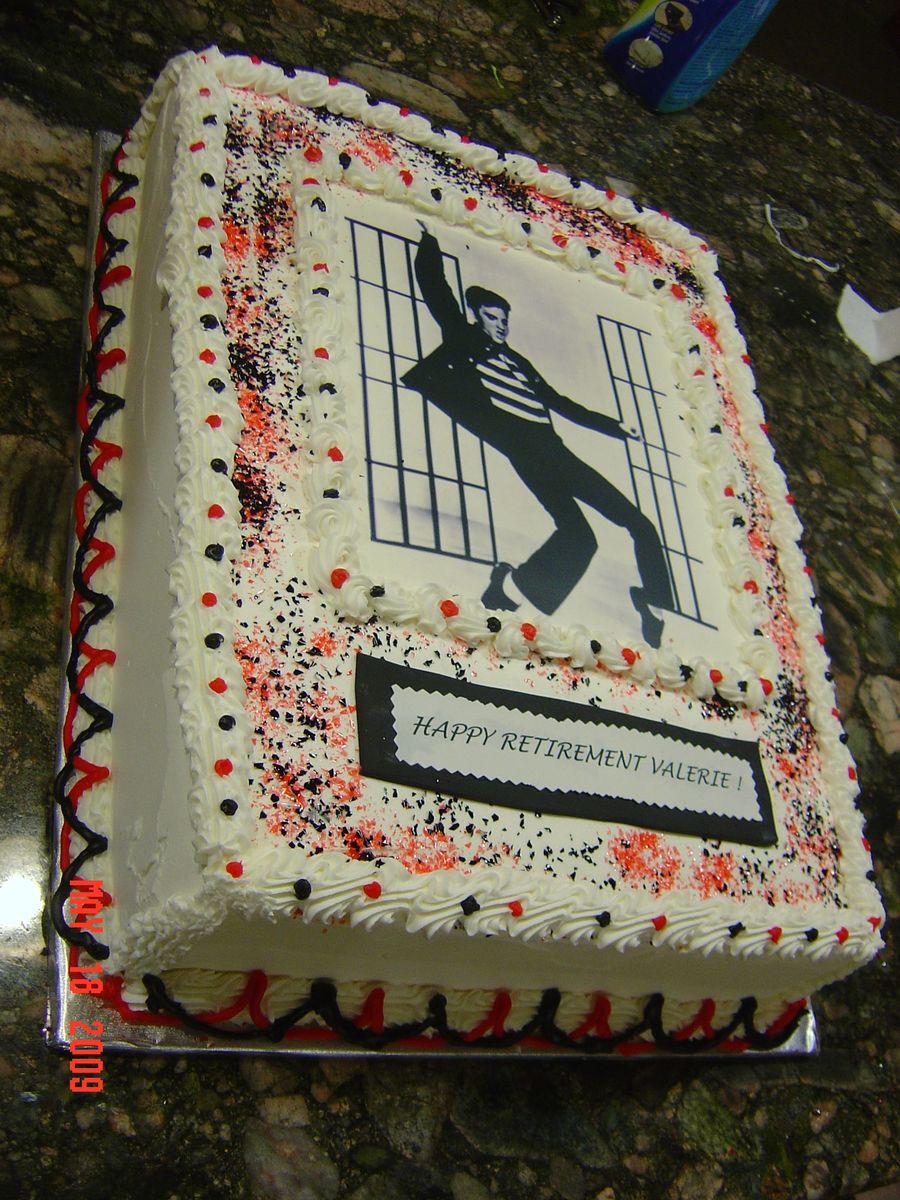 Elvis Retirement Cake - CakeCentral.com