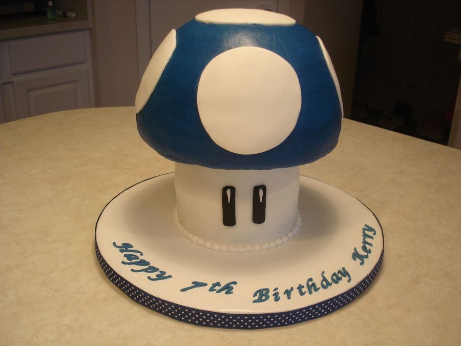 Super Mario Blue Mushroom - CakeCentral.com