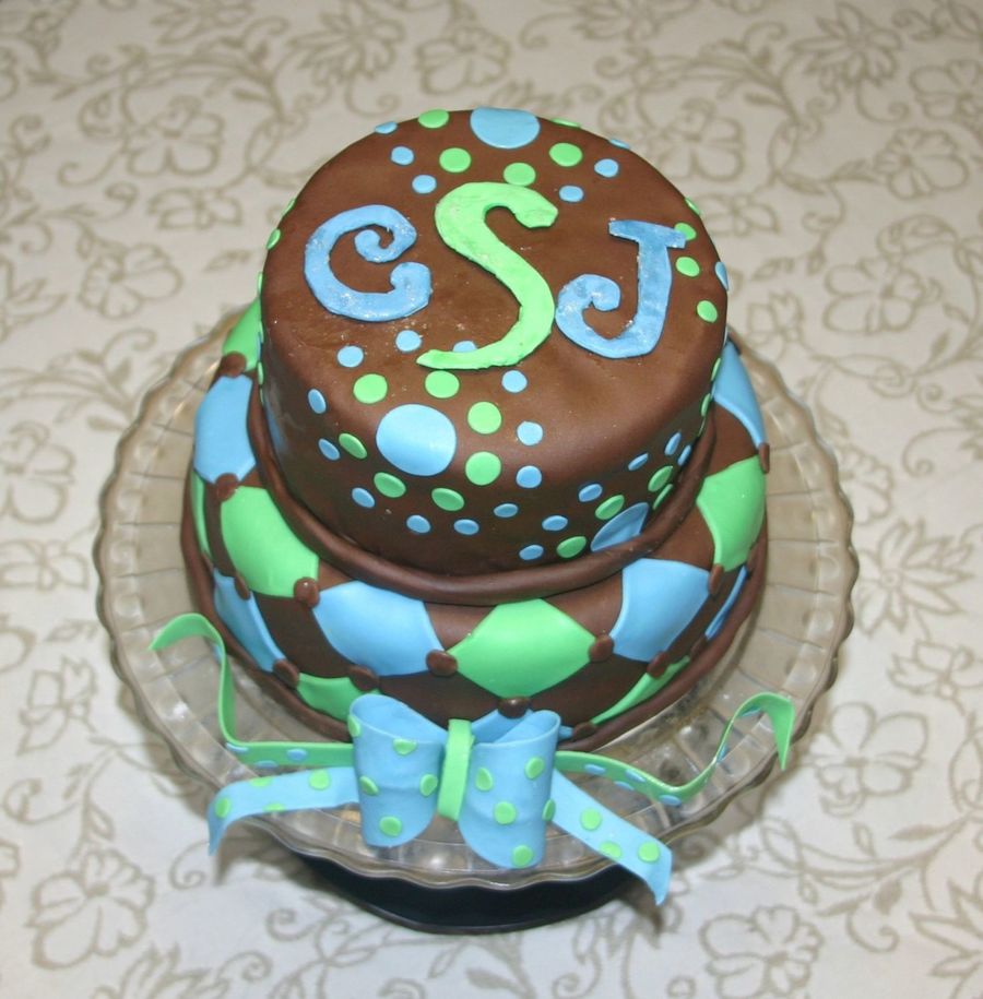 Monogrammed Cake - CakeCentral.com