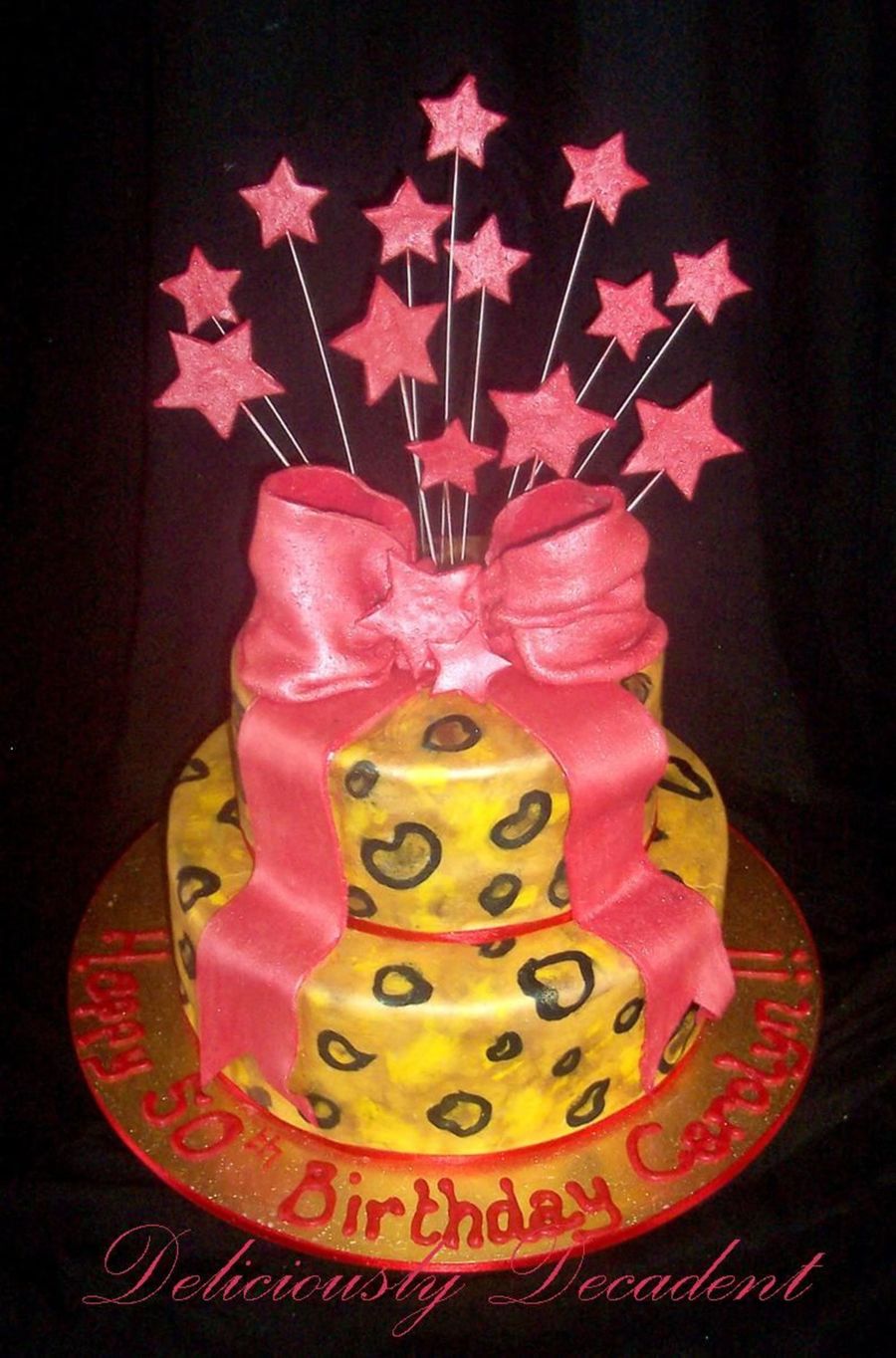 The Leopard Print With Red Detail - CakeCentral.com