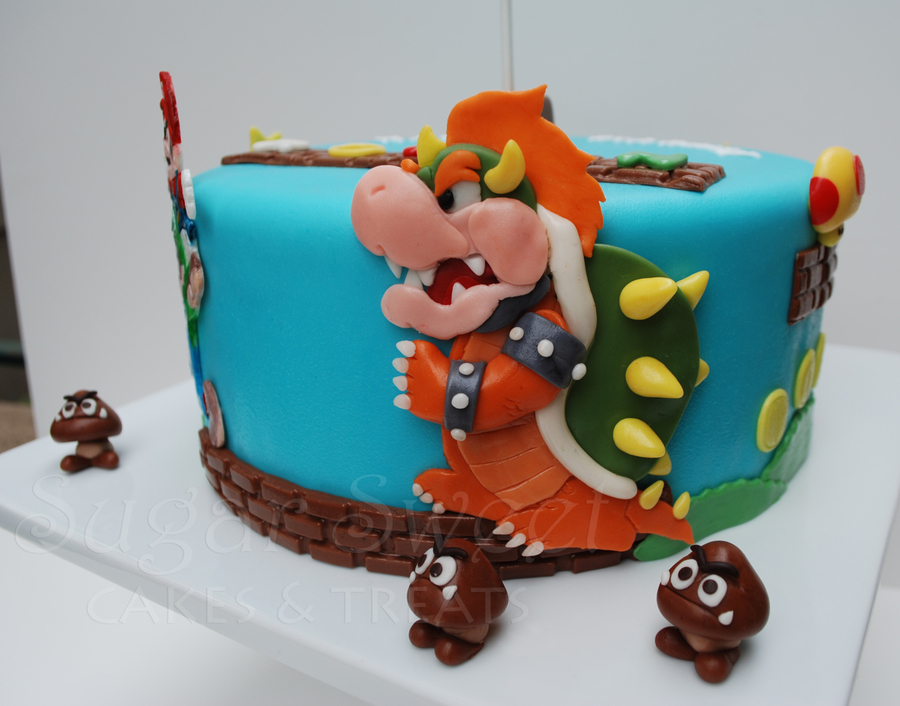 Super Mario Bros Bowser Goomba Cake - CakeCentral.com