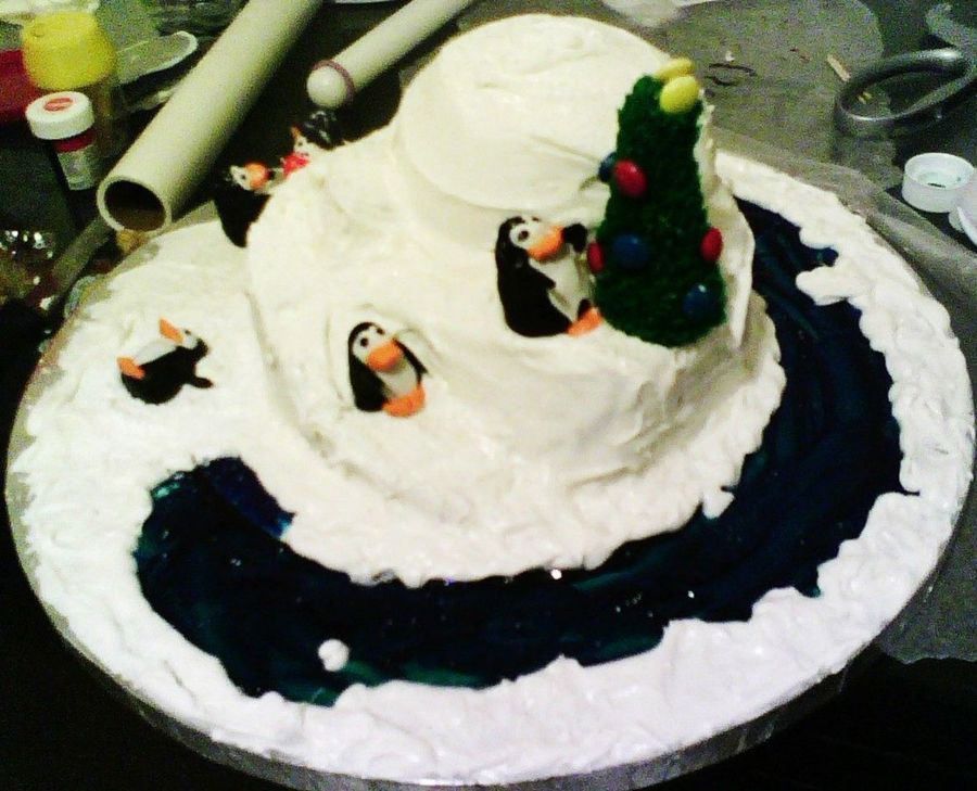 Penguin Iceberg - CakeCentral.com