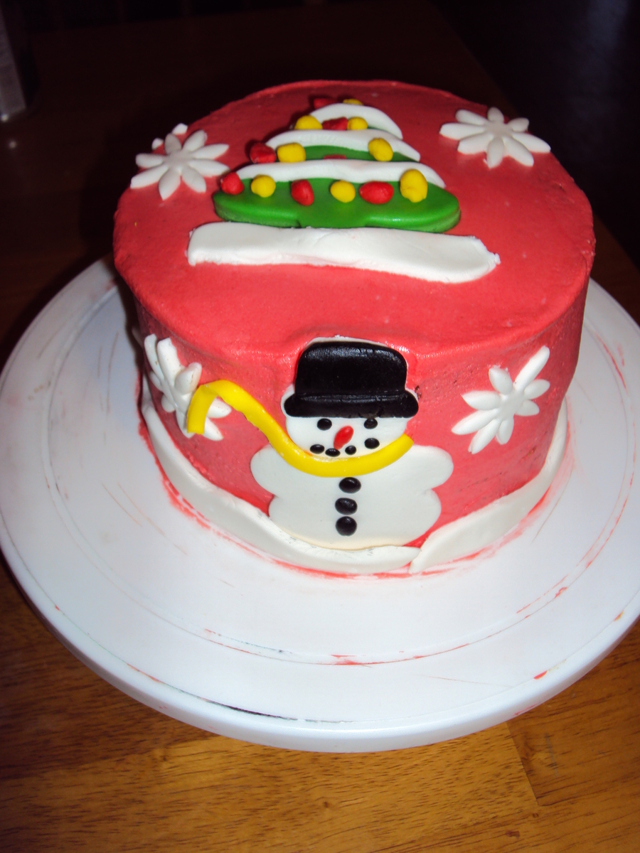Her 1St Cake!! Frosty The Snowman - CakeCentral.com