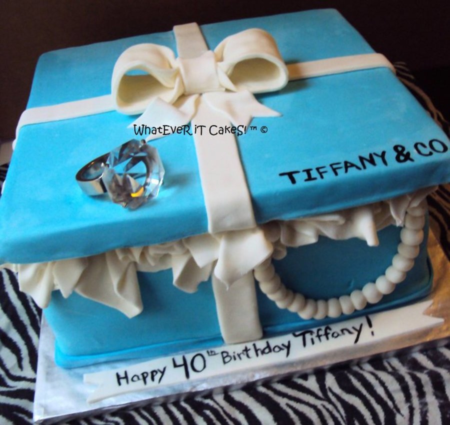 Tiffanys Box Full Of Gifts - CakeCentral.com