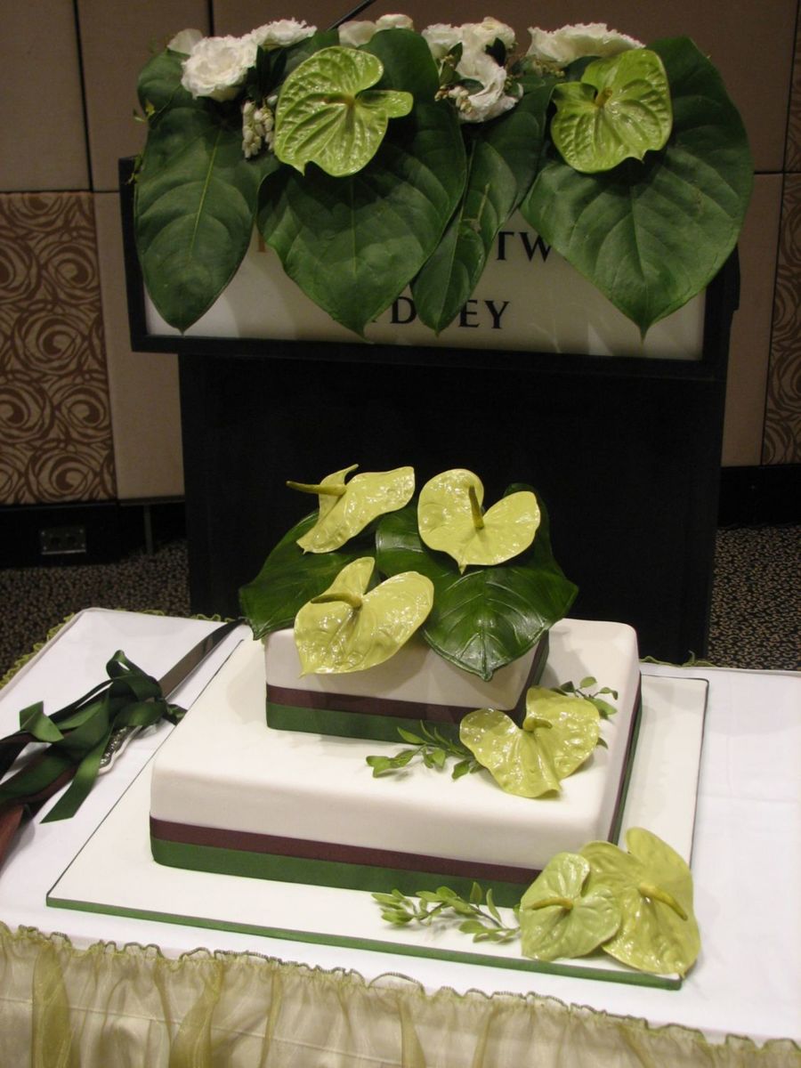 Anthurium Wedding Cake - CakeCentral.com