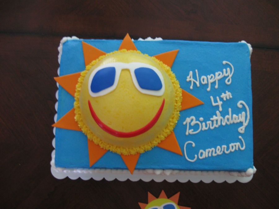 Sunny Birthday Cake - CakeCentral.com