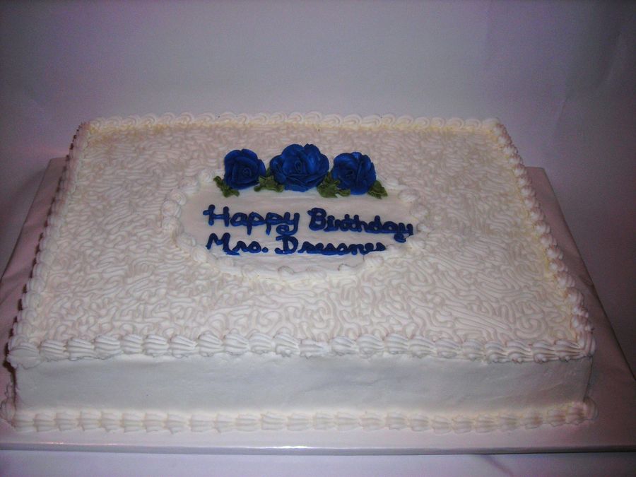 White Birthday - CakeCentral.com