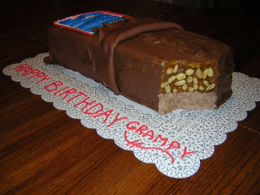 Snickers Bar Side View - CakeCentral.com