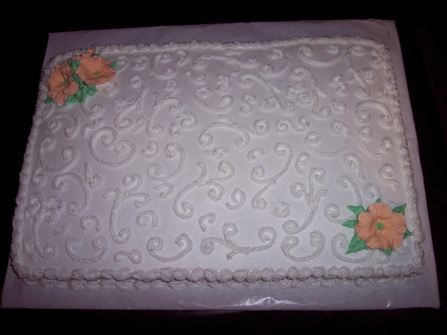 Wedding Sheet Cake - CakeCentral.com