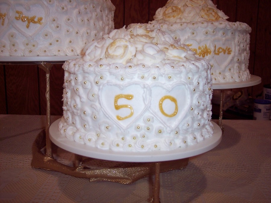 50Th Anniversary Gold Cake - CakeCentral.com