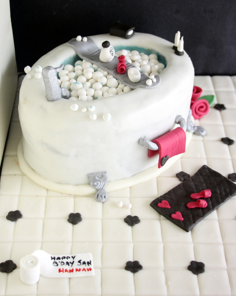 Spa Theme Bubble Bath Cake - CakeCentral.com