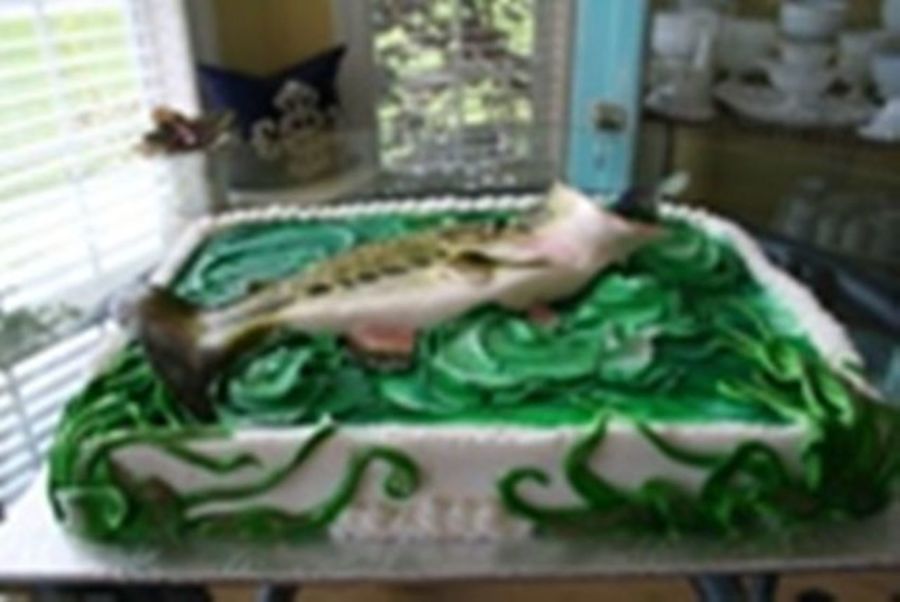 Largemouth Bass Groom's Cake - CakeCentral.com