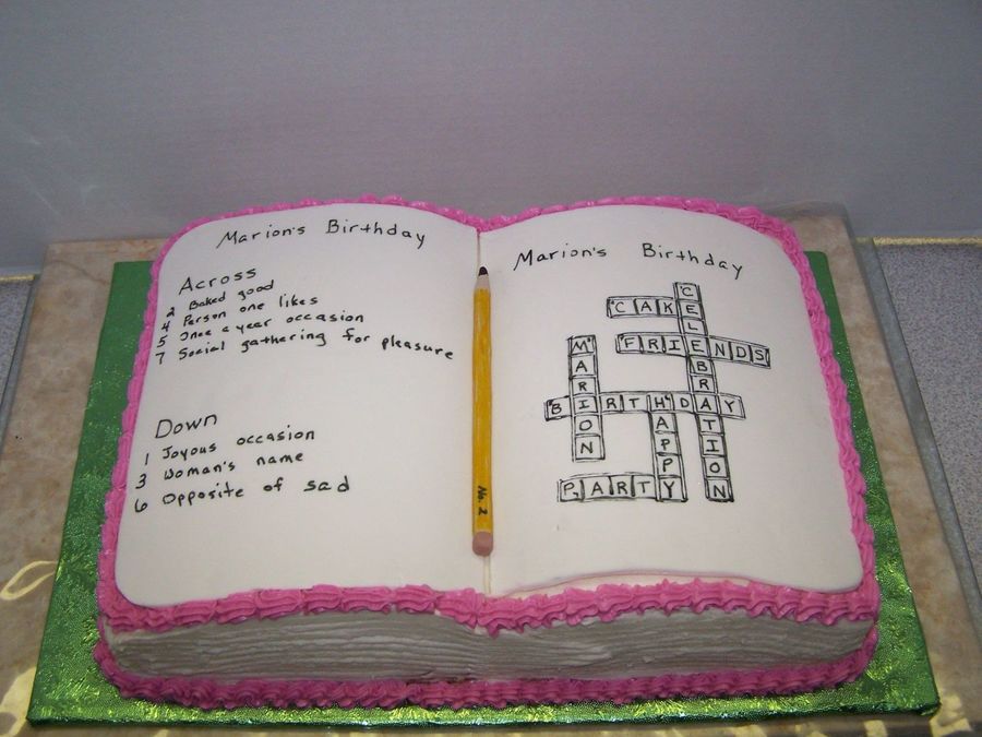 Crossword Puzzle Cake - CakeCentral.com