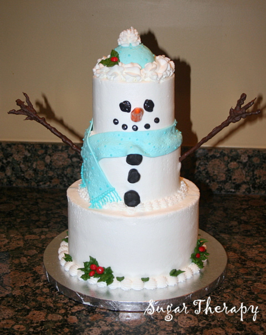 Snowman Cake - CakeCentral.com