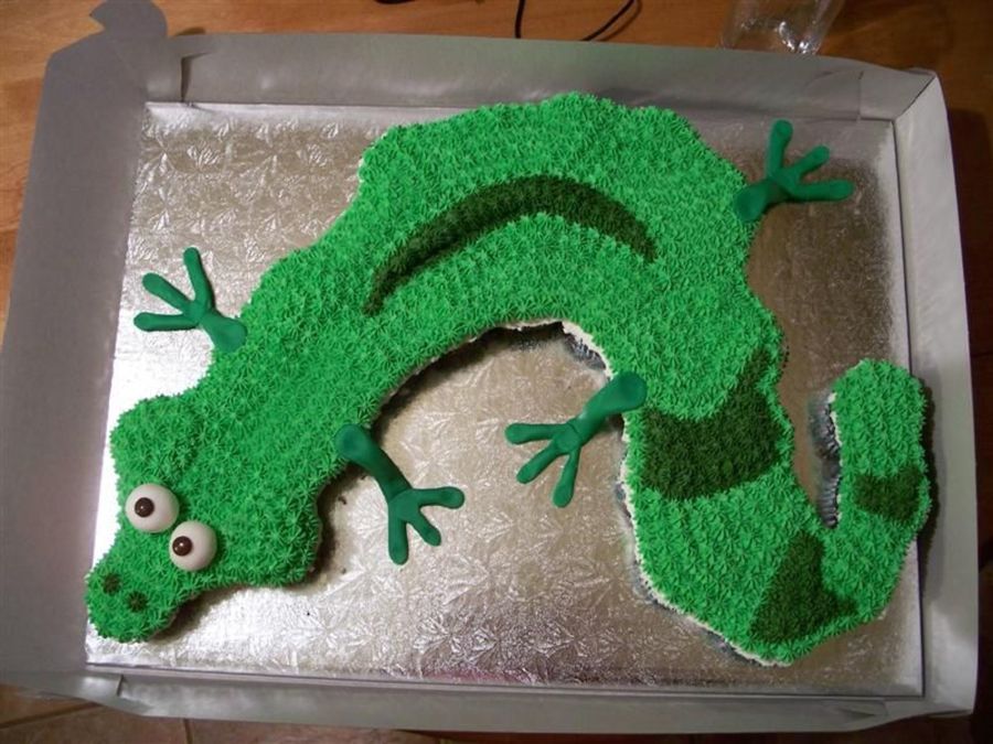Lizard Cupcake Cake - CakeCentral.com