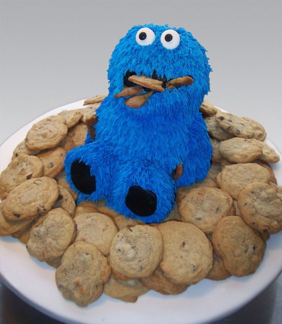 Cookie Monster Cake - CakeCentral.com