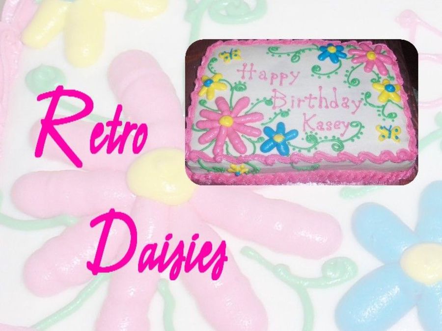 Retro Daisies - CakeCentral.com