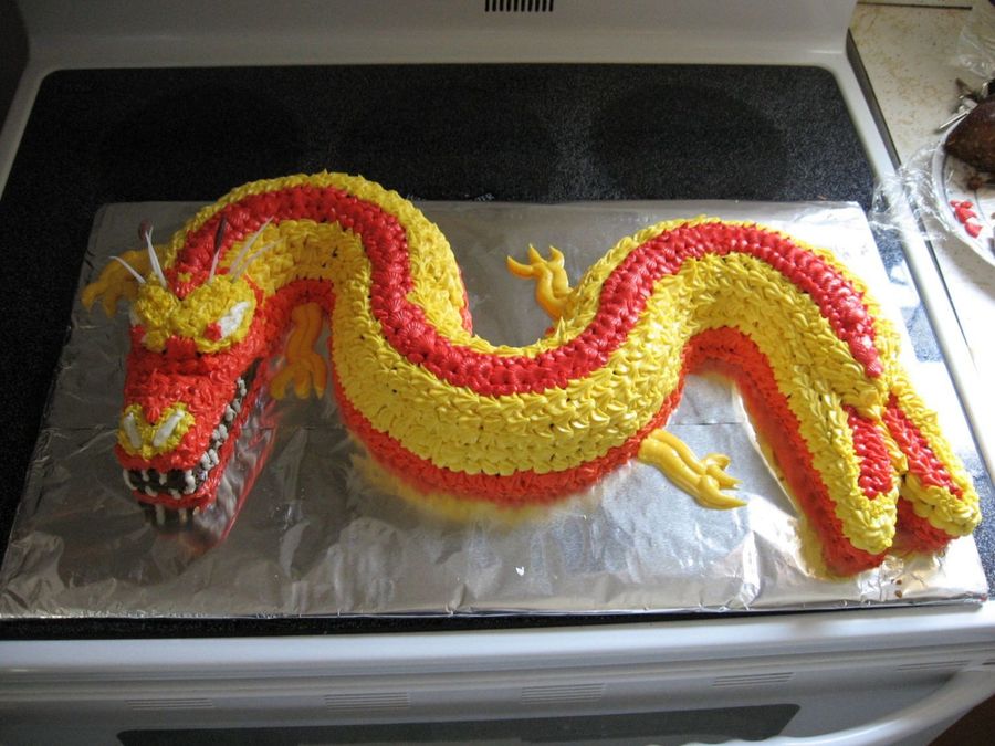 Chinese Dragon Birthday Cake - CakeCentral.com