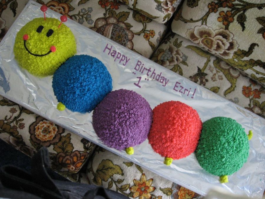 Baby Einstein Caterpillar 1St Birthday Cake - CakeCentral.com