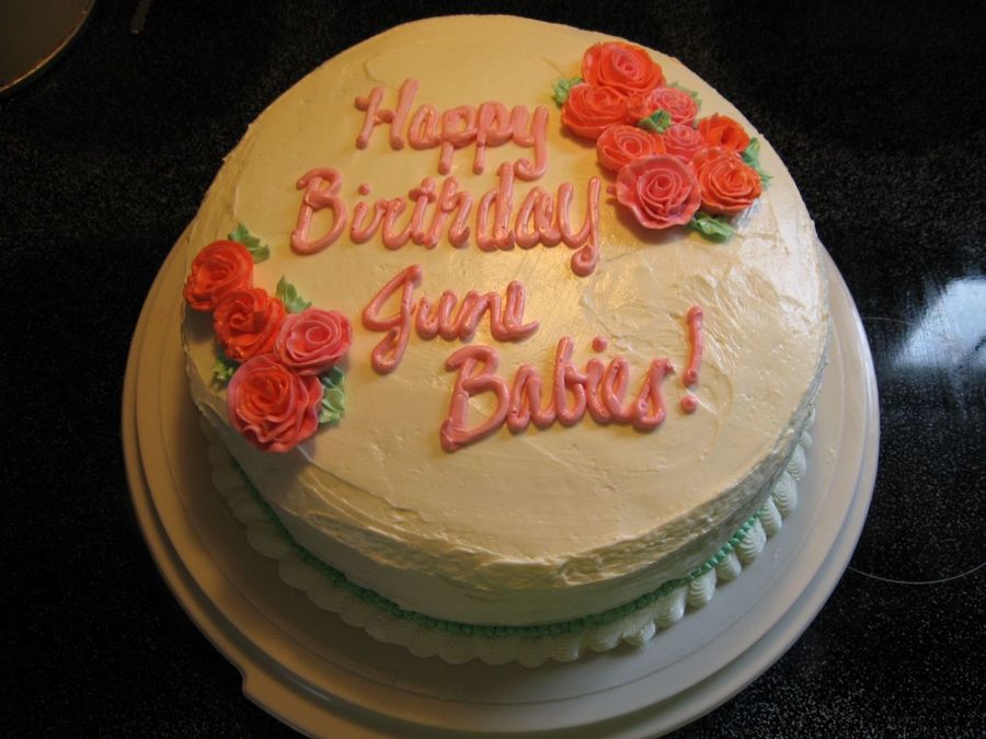 June Birthday Cake (Church) - CakeCentral.com