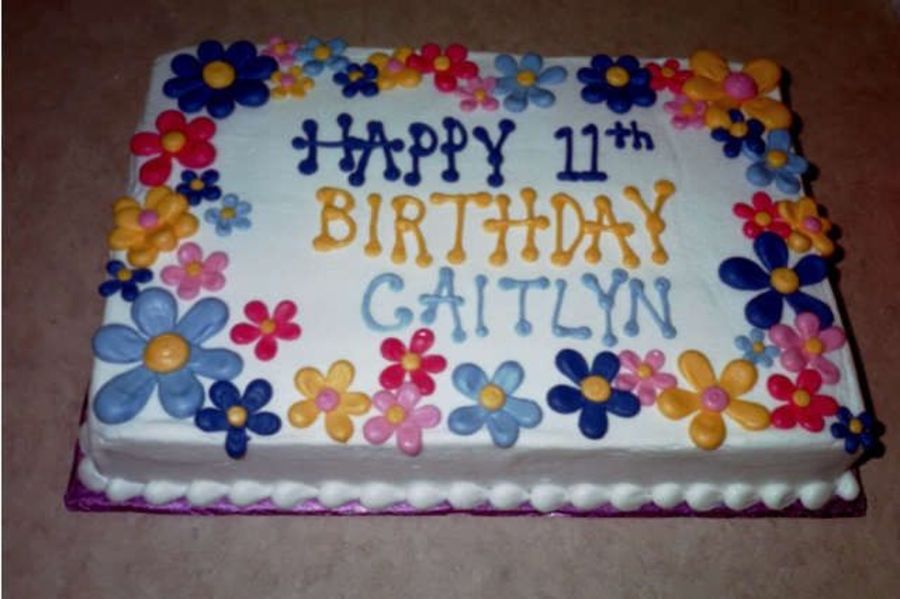 Easy Piped Flower Cake - CakeCentral.com