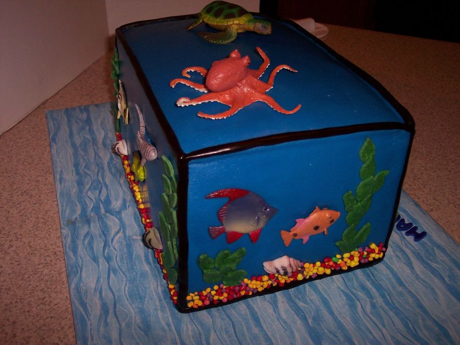 Fish Tank Birthday Cake - CakeCentral.com