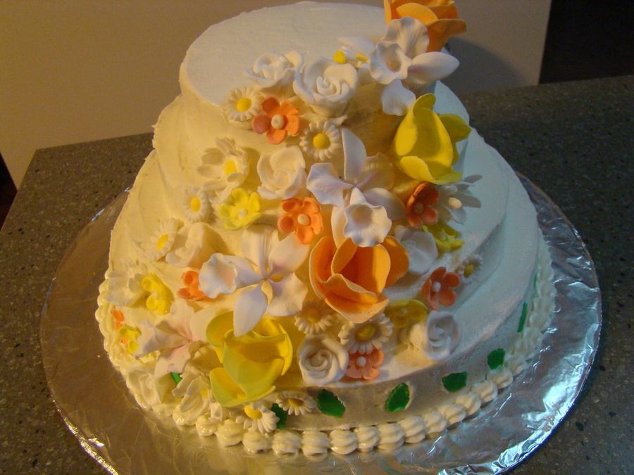 Spring Wedding Cake - CakeCentral.com