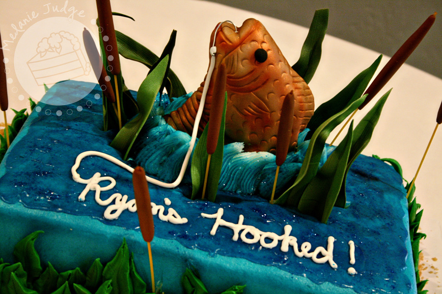 Hooked Fishing Groom's Cake - CakeCentral.com
