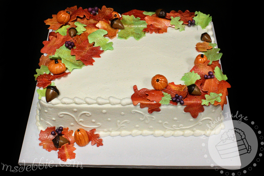 Fall Sheet Cake - CakeCentral.com