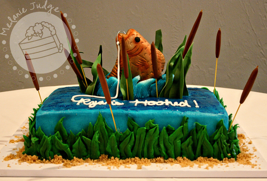 Hooked Fishing Groom's Cake - CakeCentral.com