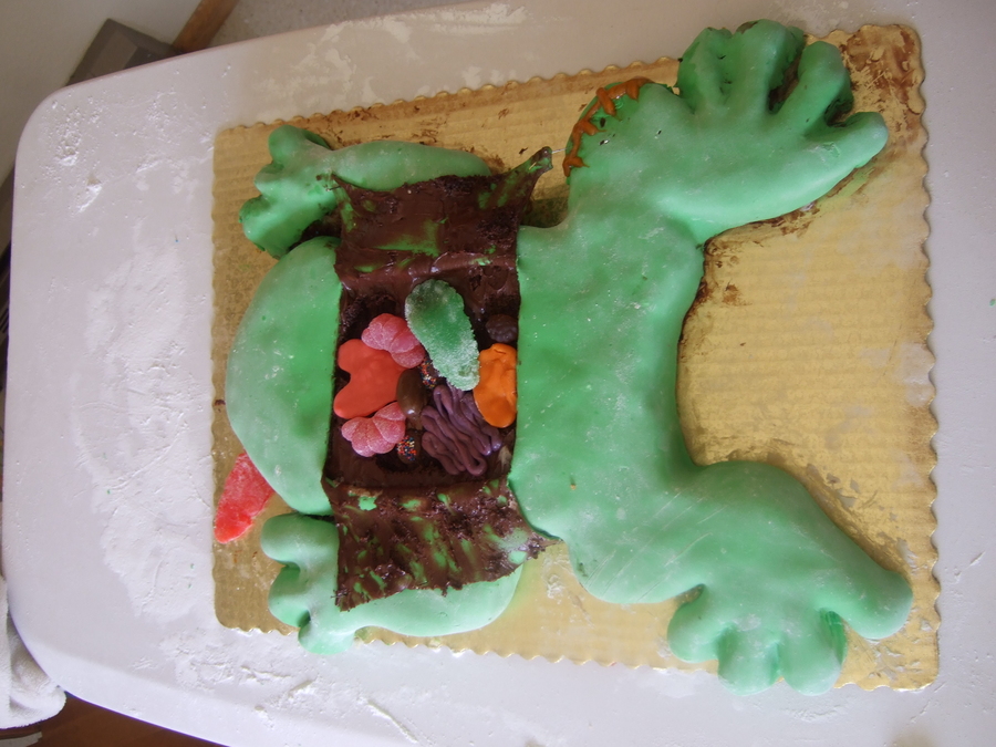 Frog Dissection Cake - CakeCentral.com