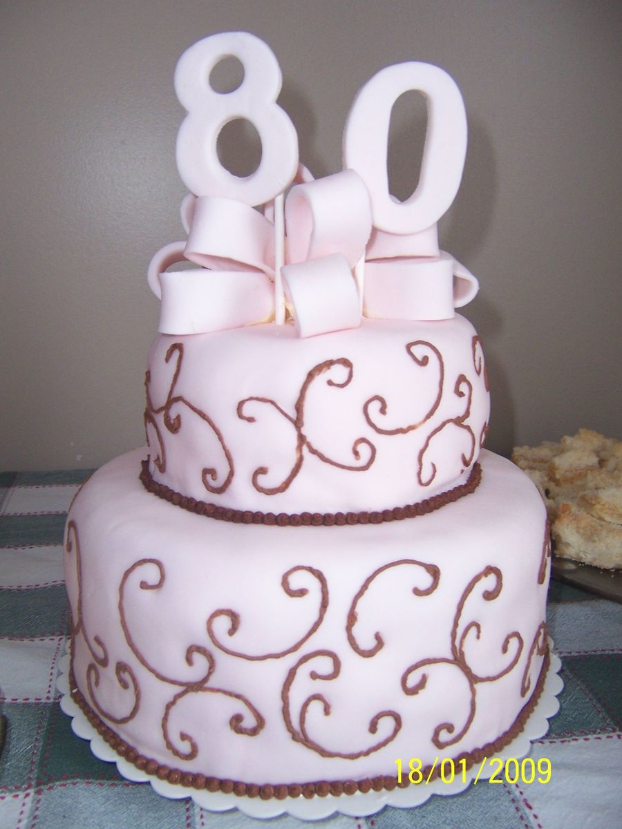 80Th Birthday Cake - CakeCentral.com
