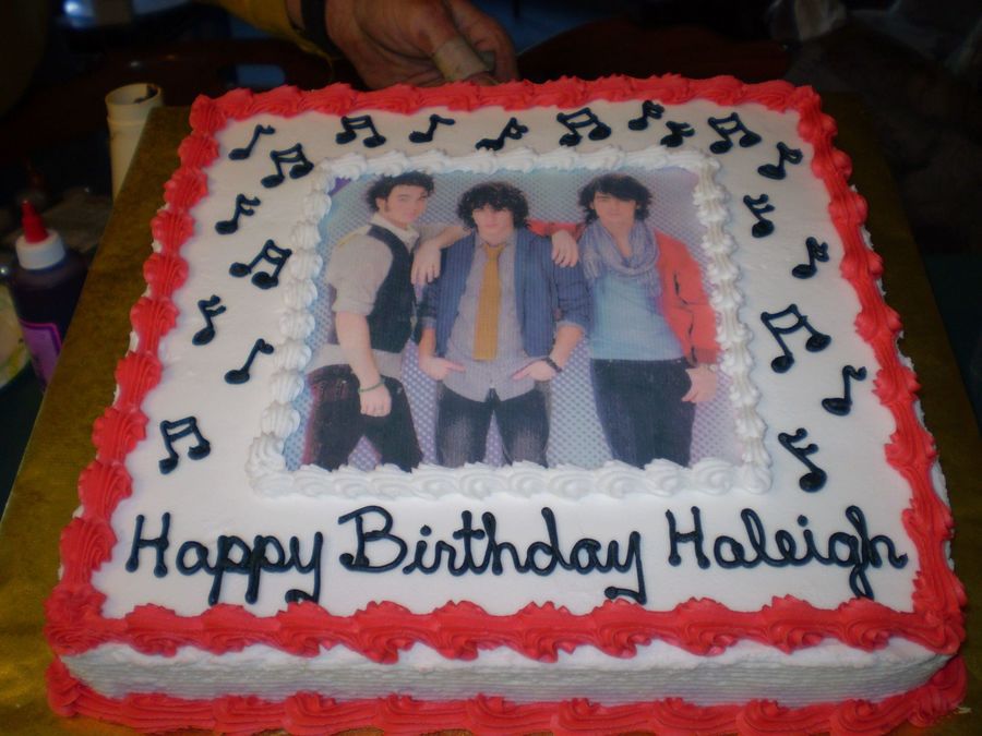 Jonas Brothers Picture Cake For My Granddaughter - CakeCentral.com