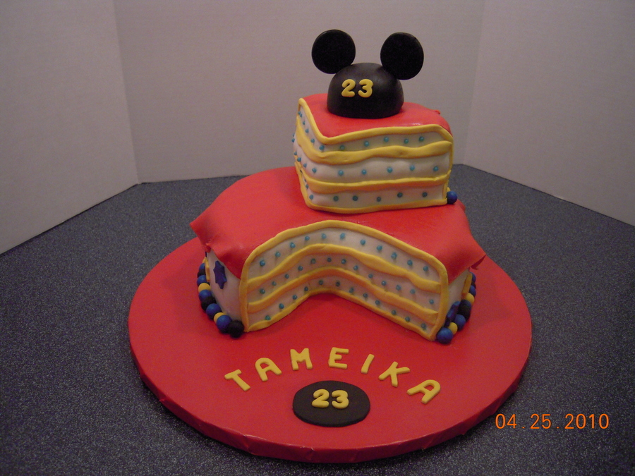 Mickey Mouse Slice - CakeCentral.com
