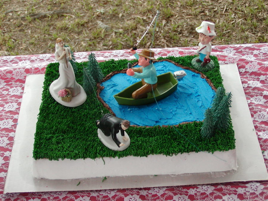 Fishing Groom Cake - CakeCentral.com