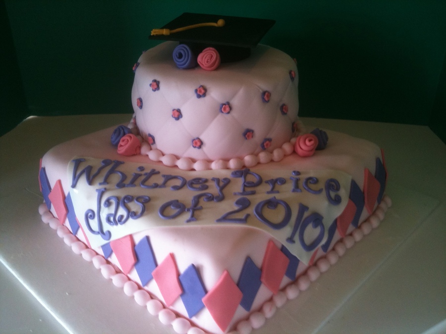 Two Tier Graduation Cake - CakeCentral.com
