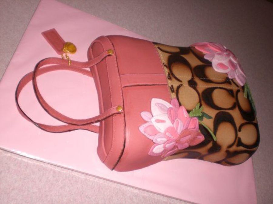 Coach & Pink Flowers - CakeCentral.com