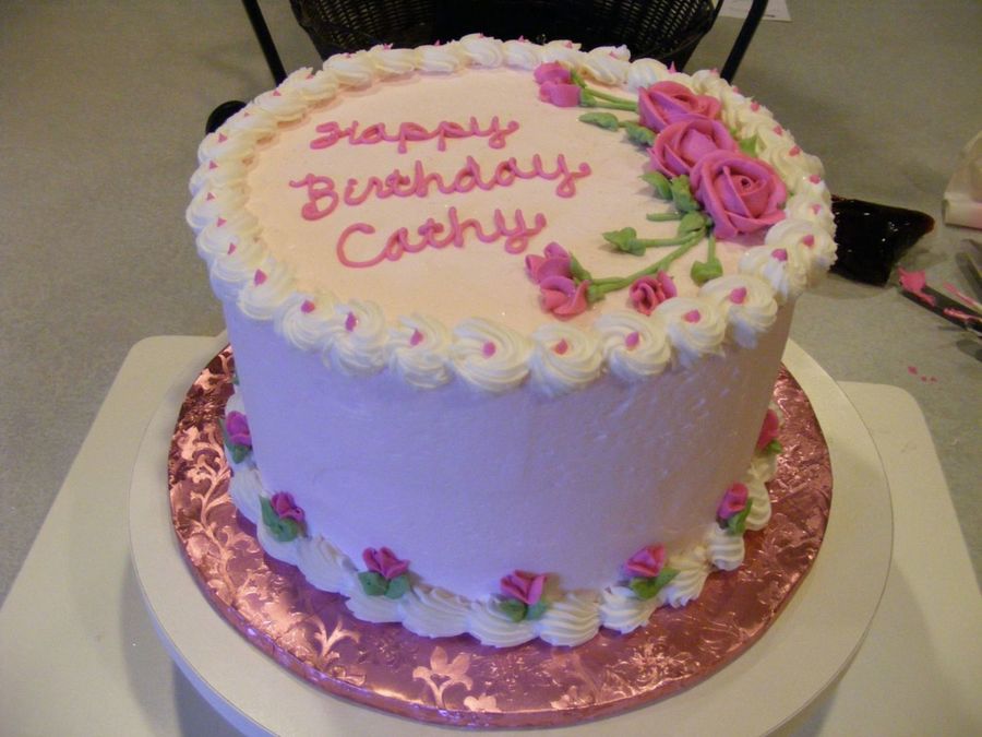 Pink Roses Birthday - CakeCentral.com