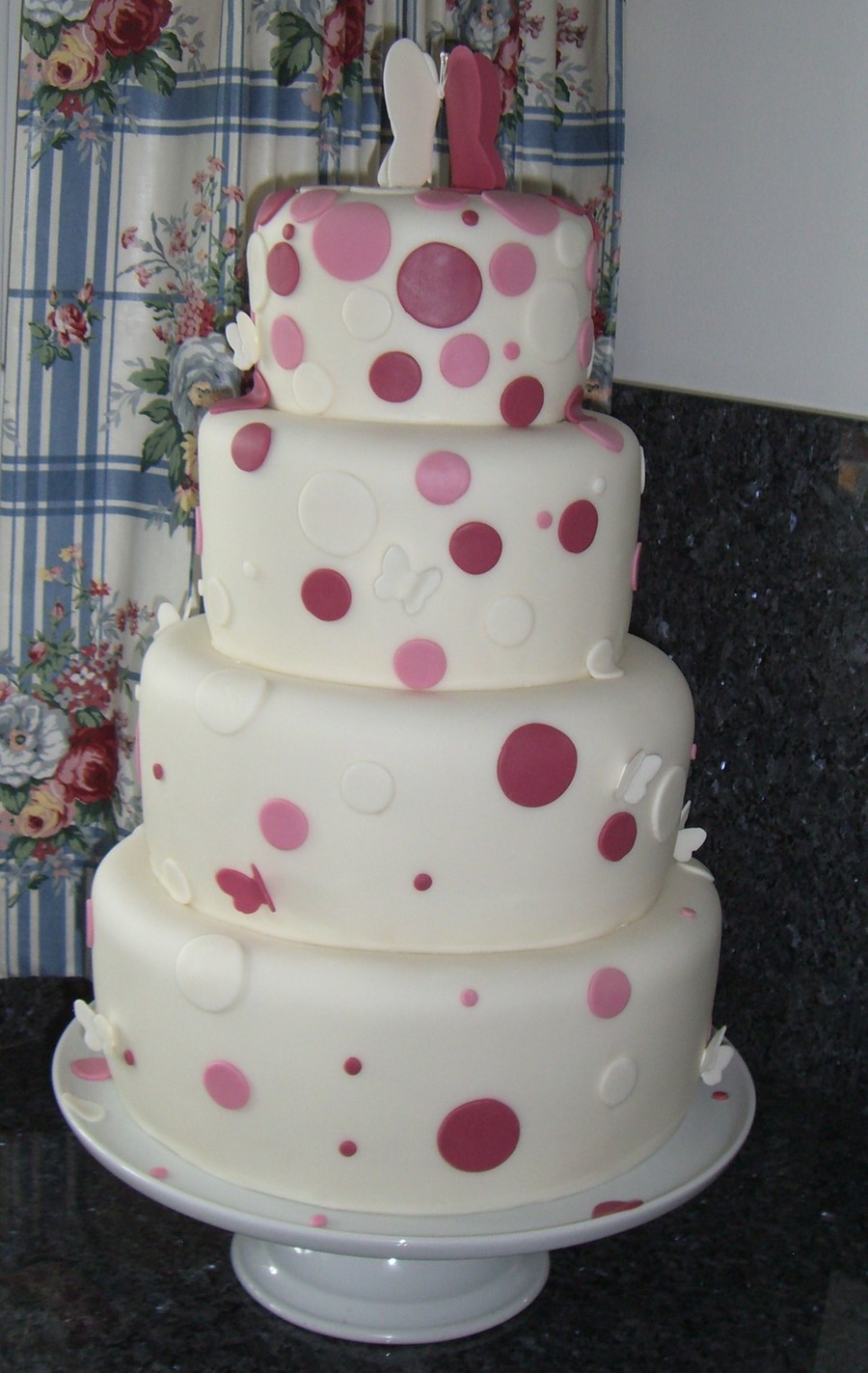Dots And Butterflies - CakeCentral.com