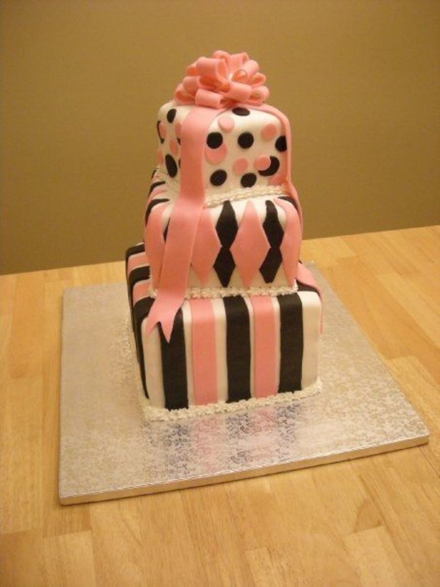 Stacked Present Cake - CakeCentral.com