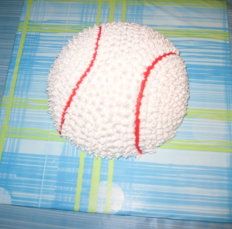 Baseball First Birthday Smash Cake - CakeCentral.com
