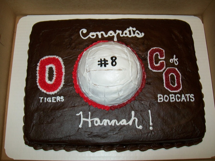 Volleyball Signing Cake - CakeCentral.com