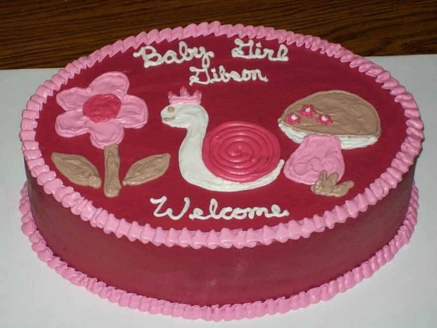 Snail Baby Shower Cake - CakeCentral.com