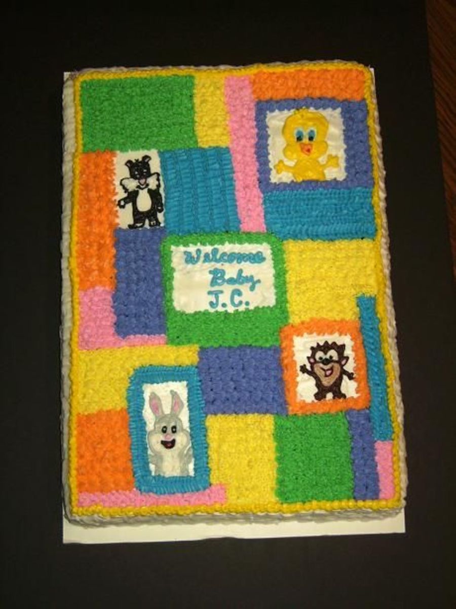 Baby Looney Tunes Shower Cake - CakeCentral.com