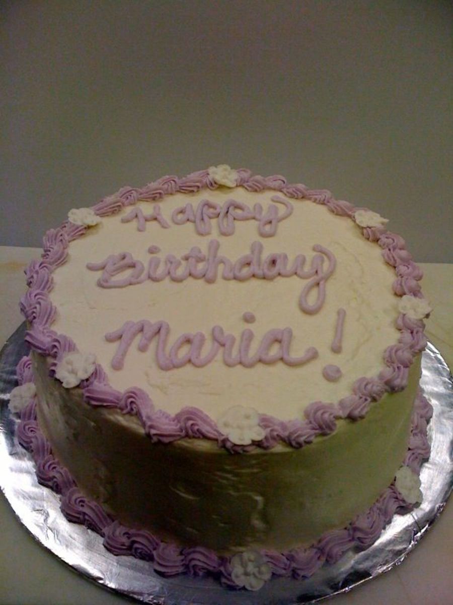 Purple Bday Cake - CakeCentral.com