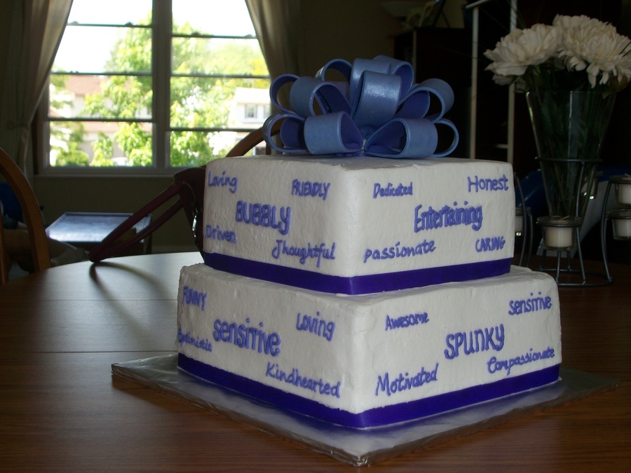 Bridal Shower - Purple Words - CakeCentral.com