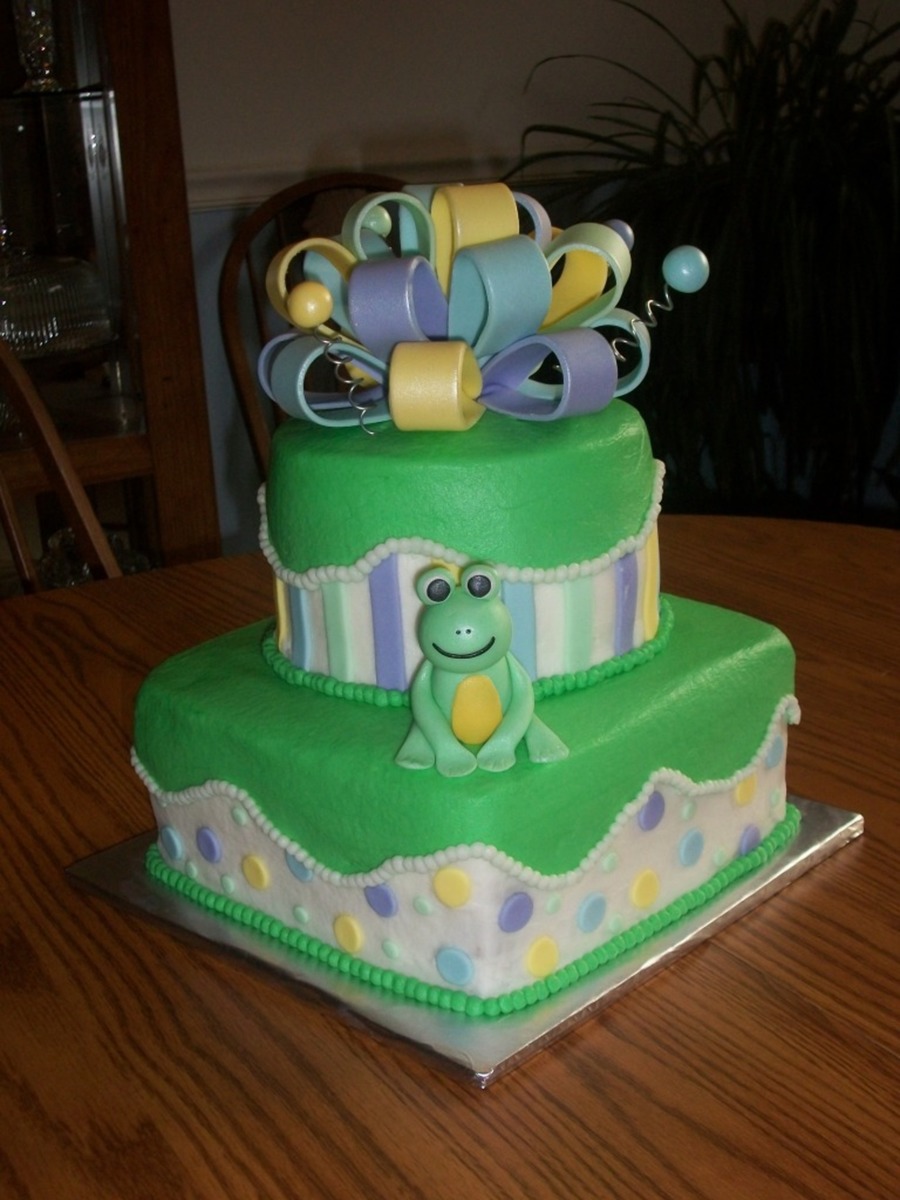 Froggie Baby Shower - CakeCentral.com